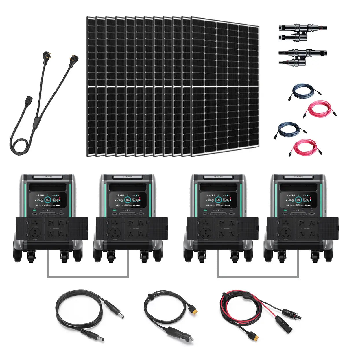 Zendure SuperBase V6400 7200W 120/240V Power Station Kit | 25.6kWh ...