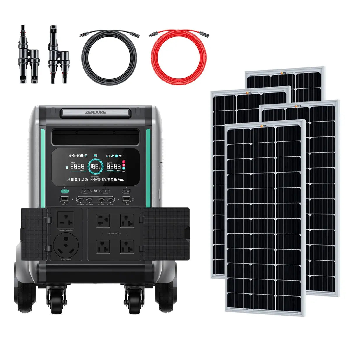 Zendure SuperBase V6400 3,600W 120/240V Power Station Kit | 6.4kWh ...