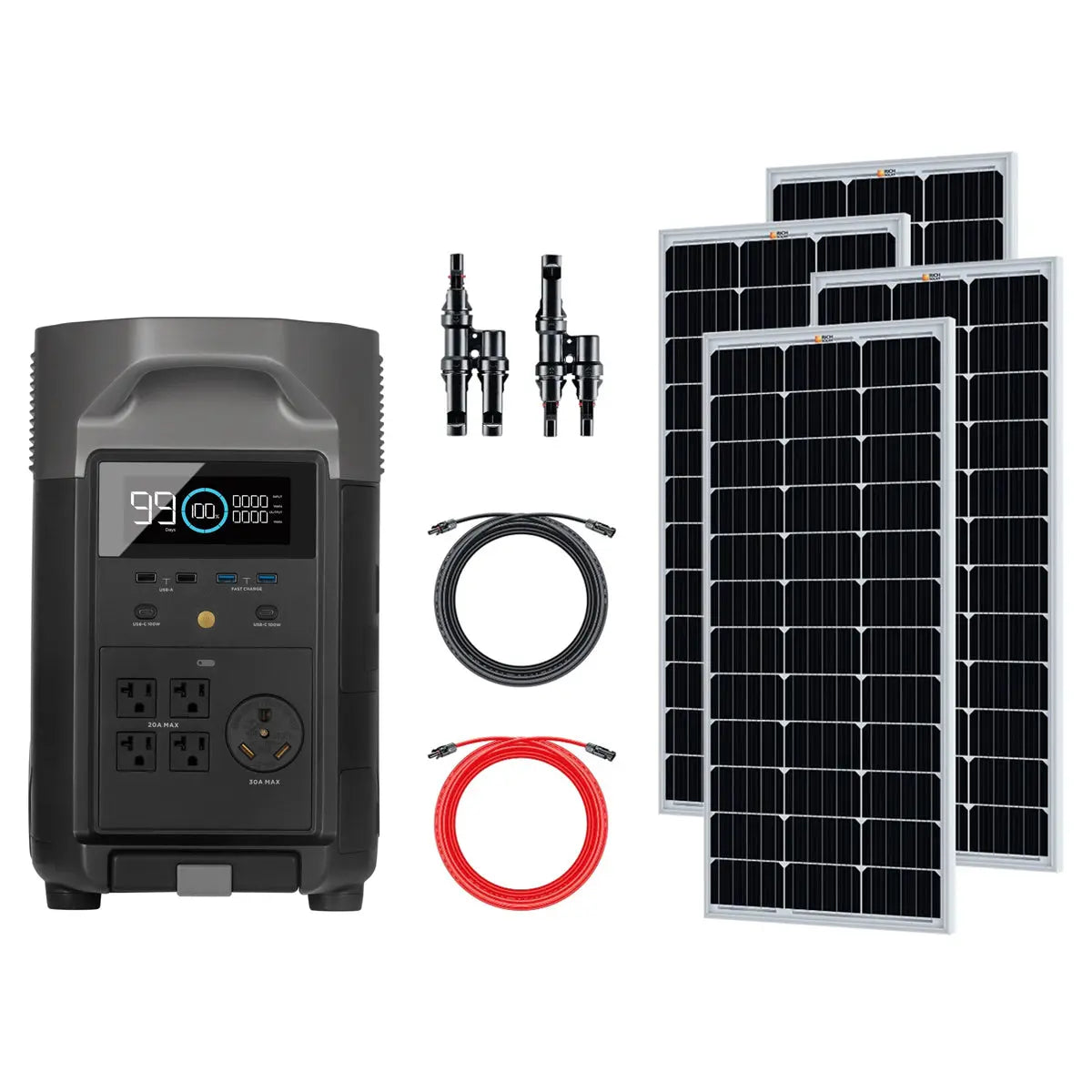 EcoFlow DELTA Pro Portable Power Station | 400 Watts of Rigid Solar ...